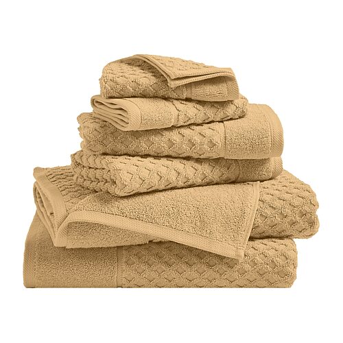 Click here for Linery Cotton Quick-Dry Textured 6 Pc Towel Set  O... prices