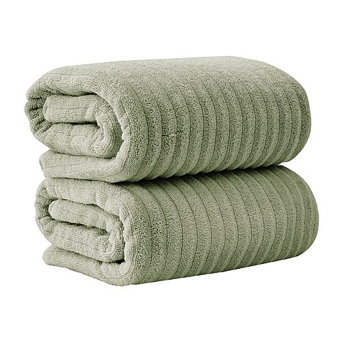 Click here for Linery Solid Cotton Ribbed Textured 2-pc. Bath She... prices