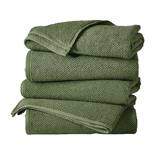 Click here for Linery Cotton Quick-Dry Loop Textured 4 Pc Bath To... prices