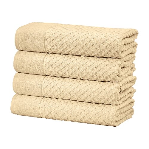 Click here for Linery Cotton Quick-Dry Textured 4 Pc Bath Towels... prices