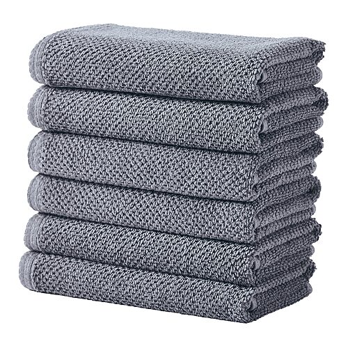 Click here for Linery Cotton Quick-Dry Loop Textured 6 Pc Hand To... prices