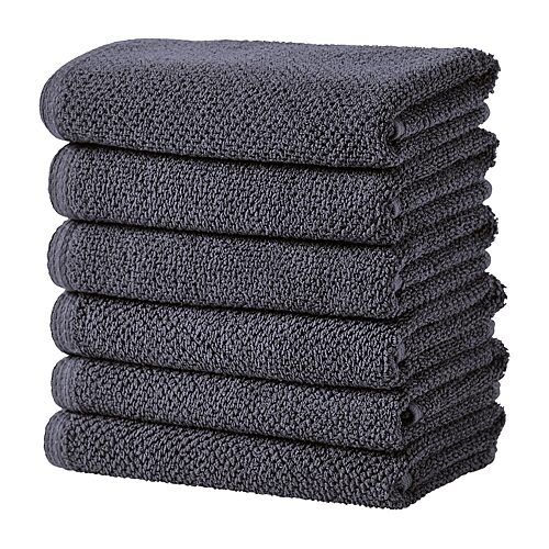 Click here for Linery Cotton Quick-Dry Loop Textured 6 Pc Hand To... prices