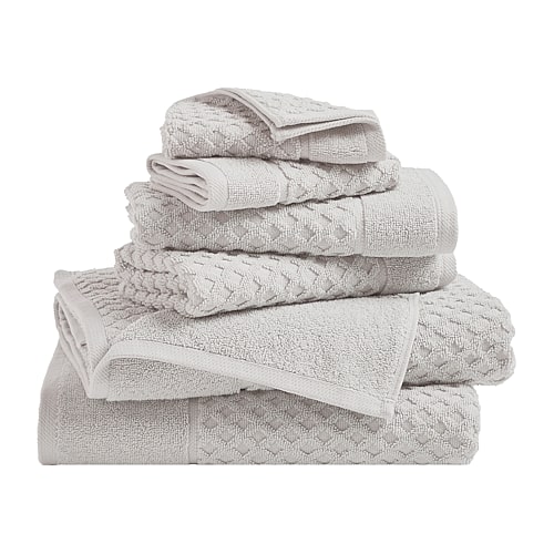 Click here for Linery Cotton Quick-Dry Textured 6 Pc Towel Set  O... prices
