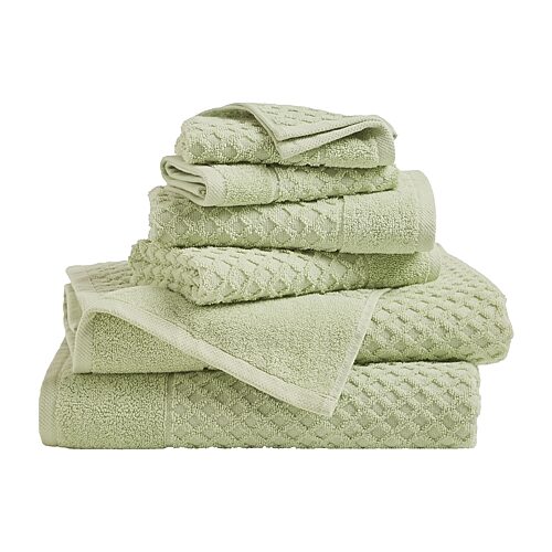 Click here for Linery Cotton Quick-Dry Textured 6 Pc Towel Set  O... prices