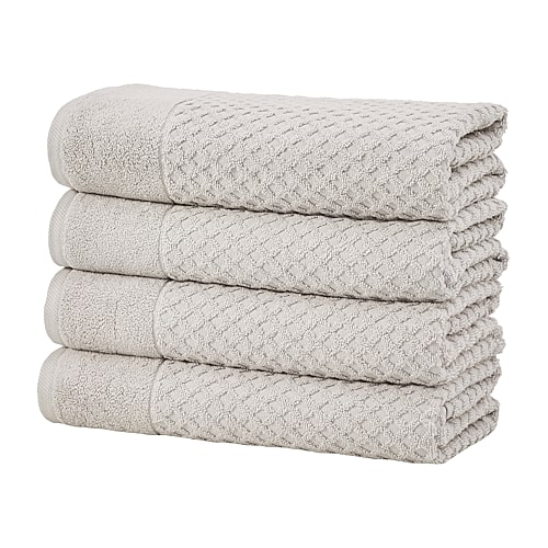 Click here for Linery Cotton Quick-Dry Textured 4 Pc Bath Towels... prices