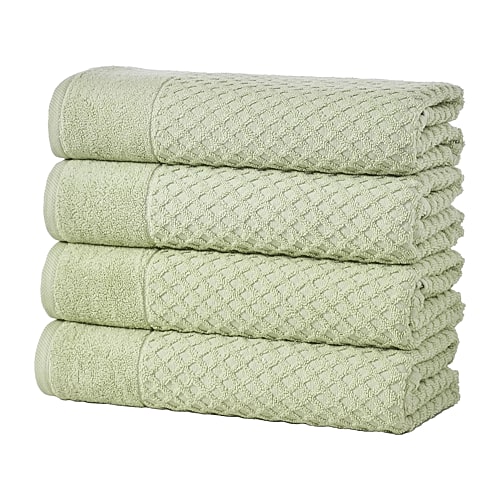 Click here for Linery Cotton Quick-Dry Textured 4 Pc Bath Towels... prices