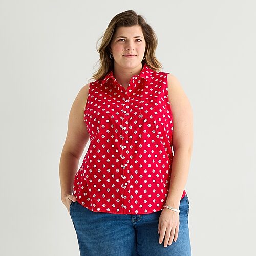 Click here for St. Johns Bay Womens Plus Sleeveless Classic Fit B... prices