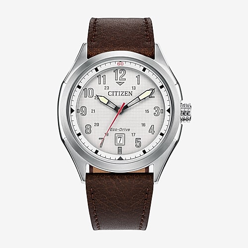 Click here for Citizen Sport Casual Mens Brown Leather Strap Watc... prices