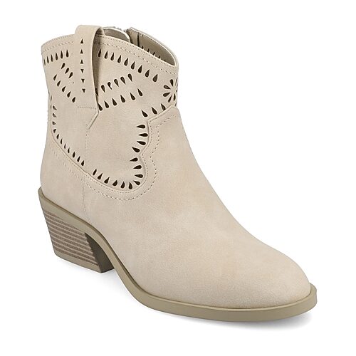 Click here for Journee Womens Cheyenne Stacked Heel Boho Western... prices