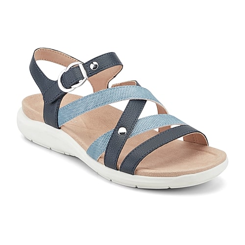 Click here for Easy Spirit Womens Wayan Strappy Flat Sandals - Da... prices