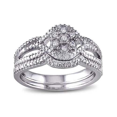 Click here for 1/7 CT.T.W. Natural Diamond Sterling Silver Bridal... prices