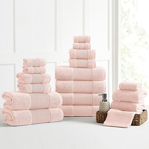 Click here for Aircloud 18-pc. Solid Bath Towel Set  One Size  Pi... prices