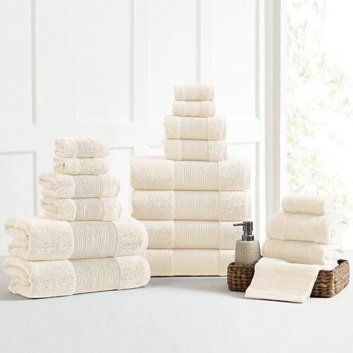 Click here for Aircloud 18-pc. Solid Bath Towel Set  One Size  Wh... prices