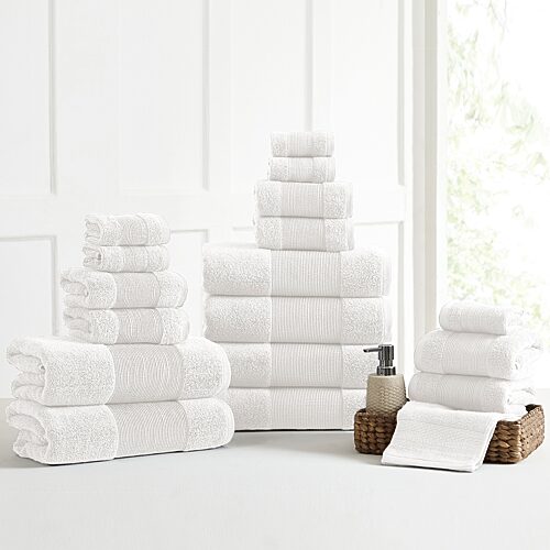 Click here for Aircloud 18-pc. Solid Bath Towel Set  One Size  Wh... prices