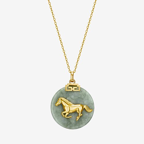 Click here for Horse Womens Genuine Green Jade 18K Gold Over Silv... prices