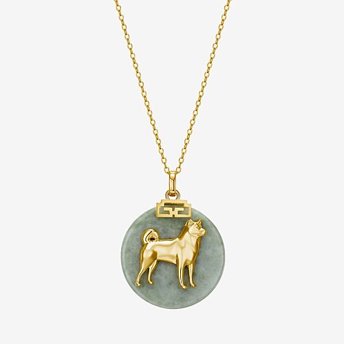 Click here for Dog Womens Genuine Green Jade 18K Gold Over Silver... prices
