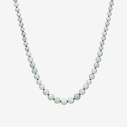 Click here for Womens Green Jade Sterling Silver 18 Inch Beaded N... prices
