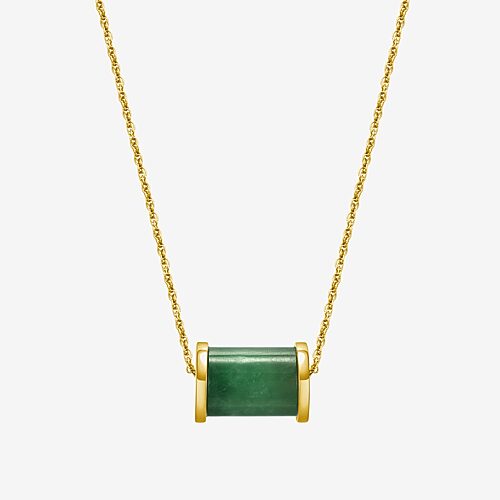 Click here for Barrel Womens Genuine Green Jade 18K Gold Over Sil... prices