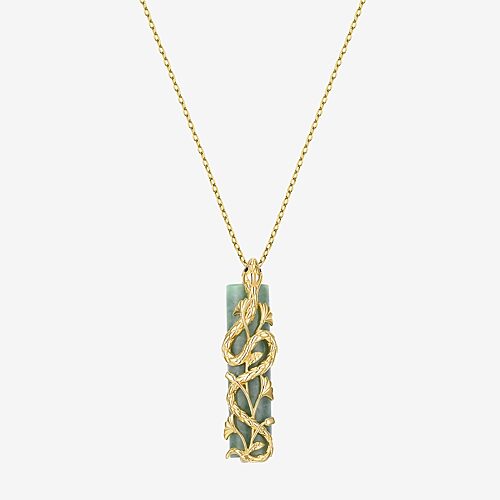 Click here for Snake Womens Genuine Green Jade 18K Gold Over Silv... prices