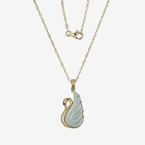 Click here for Womens Genuine Green Jade 18K Gold Over Silver 18... prices