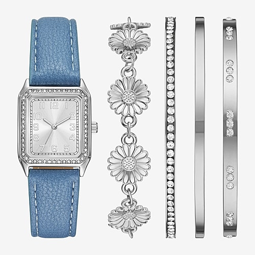 Click here for Womens Crystal Accent Blue 5-pc. Watch Boxed Set F... prices