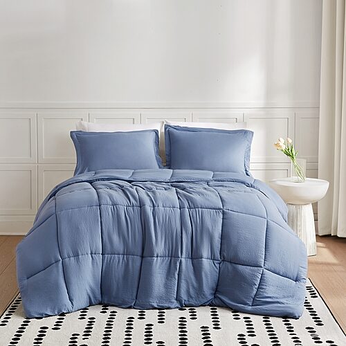 Truly Soft Garment Wash Solid 3pc. Comforter Set