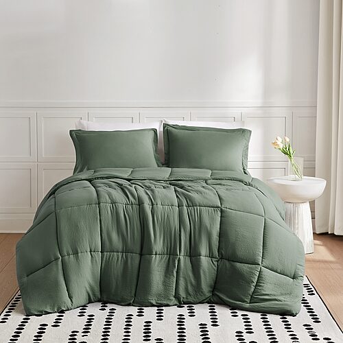 Truly Soft Garment Wash Solid 3pc. Comforter Set