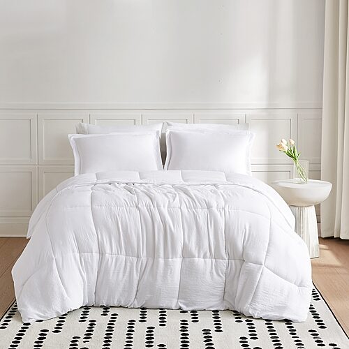 Truly Soft Garment Wash Solid 3pc. Comforter Set