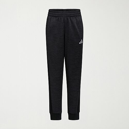 adidas Little Boys Cuffed Mid Rise Regular Fit Fleece Jogger Pant  5  Black