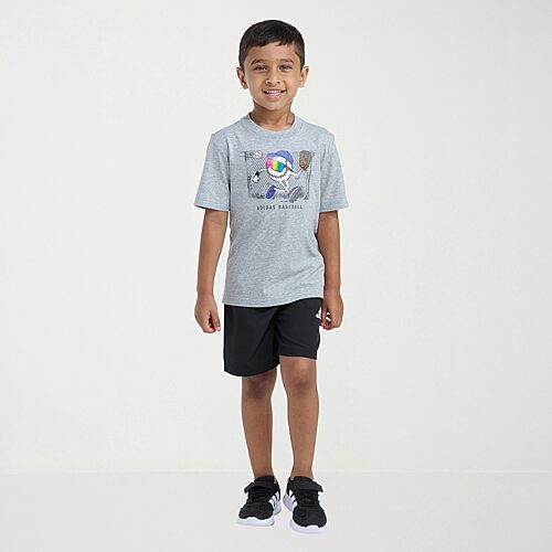 Click here for Boys (4-7) adidas(tm) Graphic Tee & Woven Short Se... prices