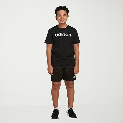 adidas Big Kid Boys Adjustable Waist Mid Rise Knit Pull-On Short  L (14-16) Husky  Black