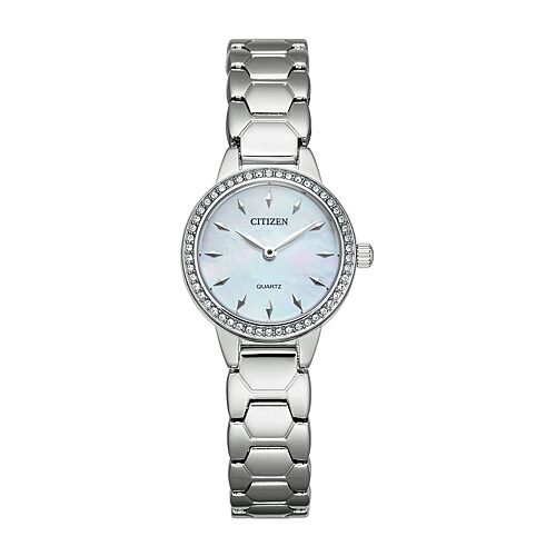 Click here for Citizen Quartz Womens Crystal Accent Silver Tone S... prices