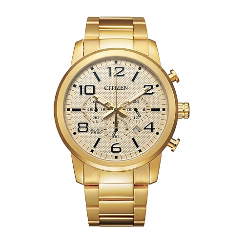 Click here for Citizen Quartz Mens Chronograph Gold Tone Stainles... prices
