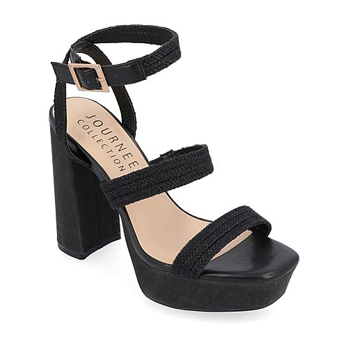 Journee Collection Womens Sienne Platform Sandals - Black