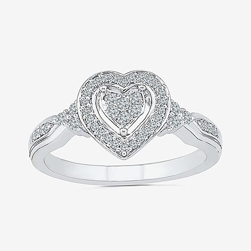 Click here for Womens 1/5 CT. Natural White Diamond Sterling Silv... prices
