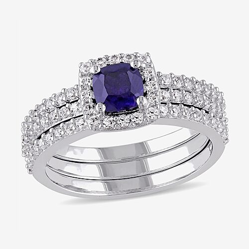 Click here for Modern Bride Gemstone Womens Lab Created Blue Sapp... prices