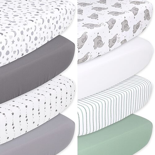 Click here for The Peanutshell 8-pc. Crib Sheet  One Size  Gray prices
