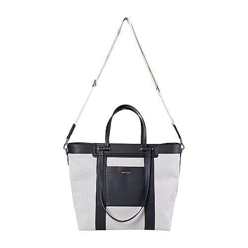 Click here for Sunveno Large Canvas Diaper Tote Bag - Black/Beige prices