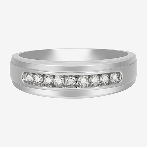Click here for Mens 7MM 1/4 CT. T.W. Natural White Diamond 10K Go... prices