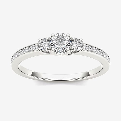 Click here for 1/2 CT.T.W. Natural Diamond 14K White Gold 3-Stone... prices