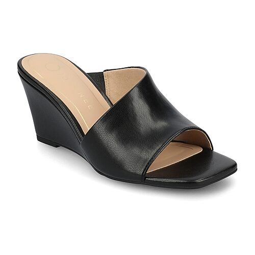 Journee Collection Womens Clementine Wedge Sandals  8 1/2 Medium  Black