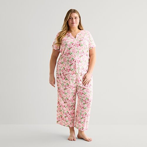 Click here for Adonna Womens Short Sleeve 2-pc. Plus Pajama Set... prices