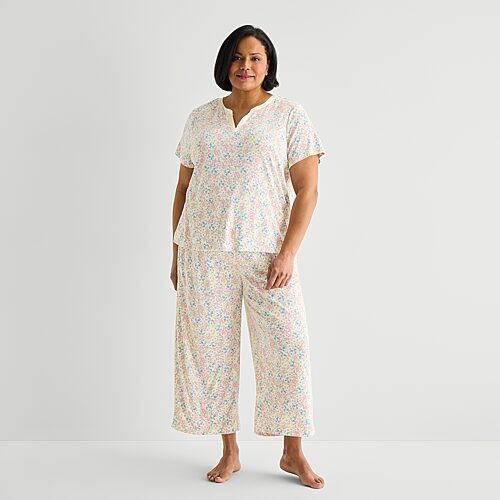Click here for Adonna Womens Short Sleeve 2-pc. Plus Pajama Set... prices