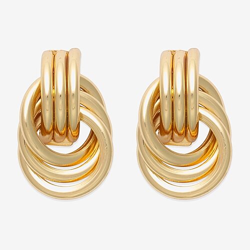 Click here for Mixit Gold Tone Donut Twist 18.1mm Knot Stud Earri... prices