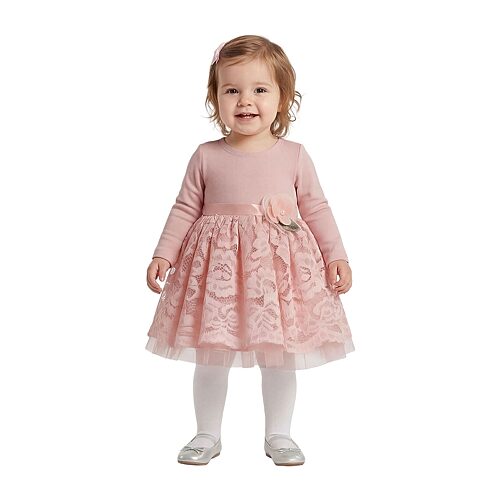 Click here for Bonnie Baby Baby Girls Knit to Lace Party Dress -... prices