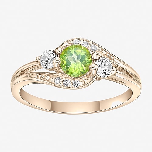 Click here for Womens Genuine Green Peridot 18K Gold Over Silver... prices