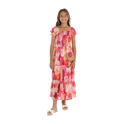 Click here for Speechless Big Kid Girls Short Sleeve Ruffled Flor... prices
