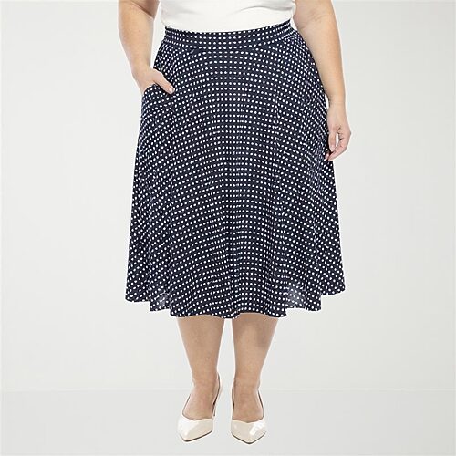 Click here for 24seven Comfort Apparel Plus Size Polka Dot Pocket... prices