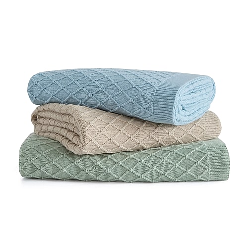 Click here for Martha Stewart Bonnie Knit Lightweight Throw  One... prices