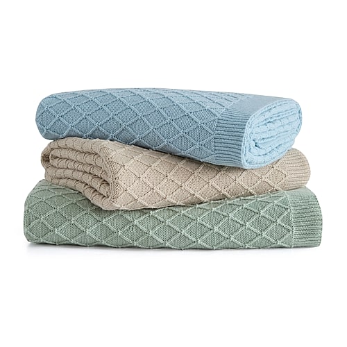 Click here for Martha Stewart Bonnie Knit Lightweight Throw  One... prices